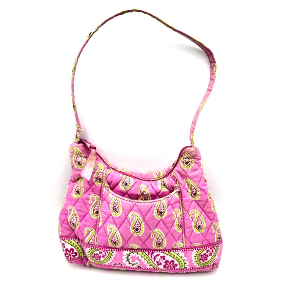 Vera Bradley | Bags | Vera Bradley Bermuda Pink Paisley Small Shoulder ...